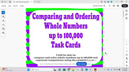 Compare and Order Whole Numbers Task Cards {TEKS 3.2D} by Bettina Boles
