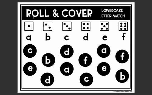 Roll and Cover Alphabet to Teach Letter Recognition - Lowercase | TpT
