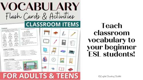 Beginner Adult ESL Vocabulary Activities Worksheets & Flashcards ...