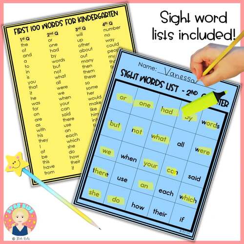 Kindergarten Sight Words Practice and Activities | Second Quarter by ...