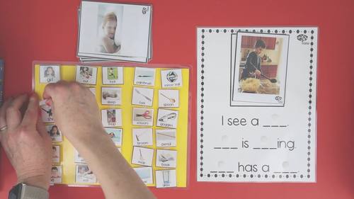 Make Sentences Using Photograph Action Flashcards and Pictures, Autism