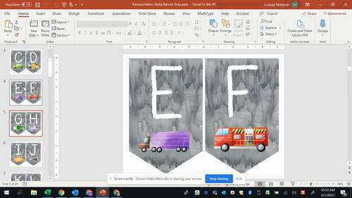 Transportation Themed Alphabet Banner by SPED Stitch - Lindsey McIntyre