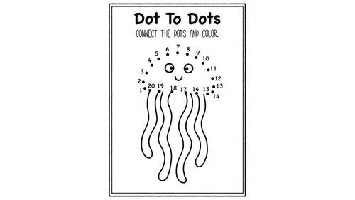 Dot to Dots/Ocean Animal Connect the Dots Worksheets/Sea Connect the Dots.