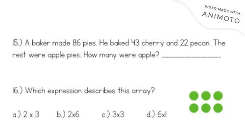 End of Year 3rd Grade Math Assessment by luckylearningpod | TPT