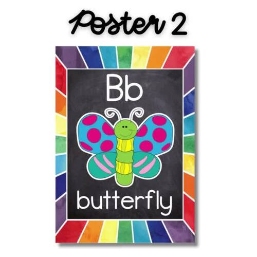 Introducing Letter B: 10 Color Posters | Letter /b/ Sound | The Alphabet