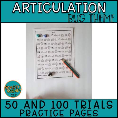 Articulation Bug Theme Resource for Speech Therapy by Stacey Richey SLP