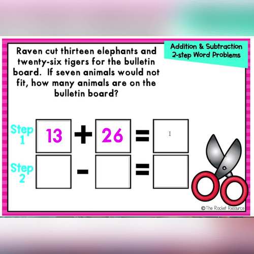 Addition and Subtraction 2-Step Word Problems within 100 BOOM™ Cards ...