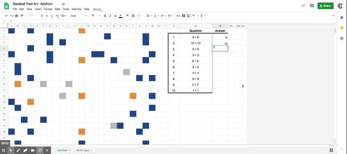 Houston Astros Baseball Pixel Art- Math by Aimee Chachere | TPT