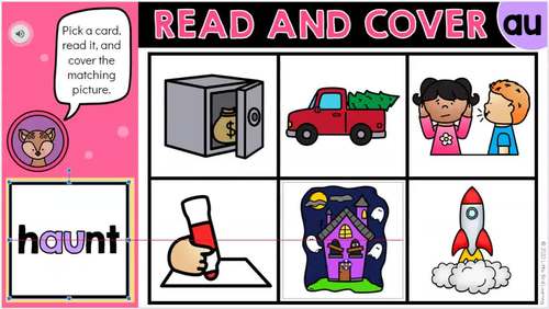 AU and AW - Digital Read and Cover | Distance Learning | Google Slides