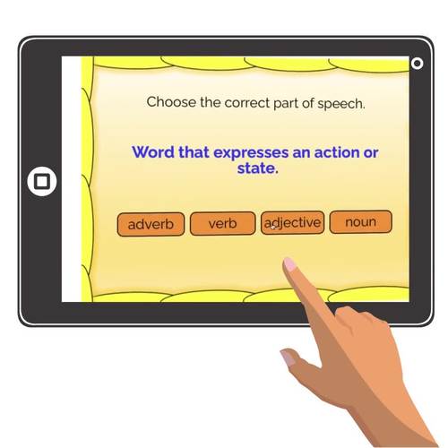 Parts of Speech Digital Task Cards Boom Cards by The ESL Educator