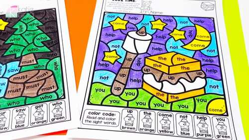 Camping Theme Editable Color by Code Sight Word Practice Morning Work ...