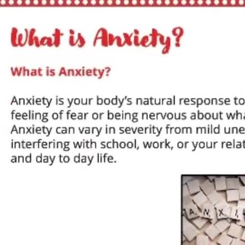 Anxiety Information and Activities | No Prep | TPT