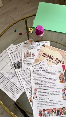 Middle Ages Unit Study – Castles, Knights & Daily Life Worksheets ...