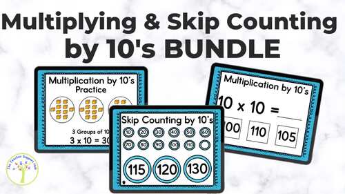 Math Skip Counting and Multiplication by 10's Bundle by The Teacher ...