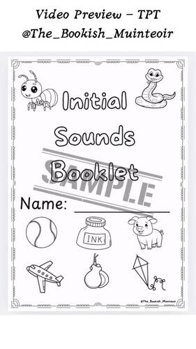 BUNDLE- Initial Sounds Booklet–Beginning Sounds Colouring for Phonemic ...