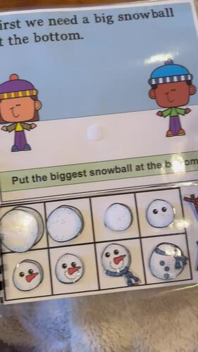 Snowmen At Night Adaptive Book: Autism Resources by RiversofLearning