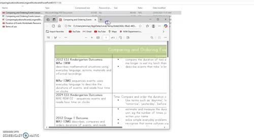 Comparing Duration of Events - Maths Time Lesson Plan & PowerPoint ES1 ...