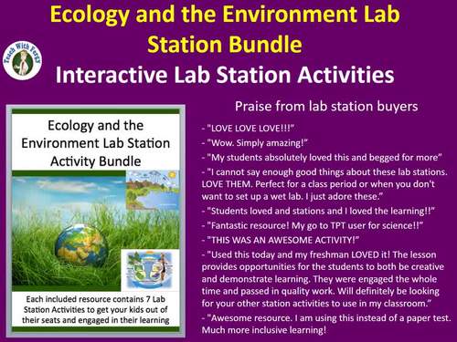 Ecology and the Environment Lab Station Activity Bundle - Engaging ...