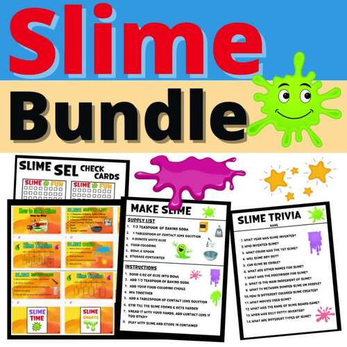 Slime Bundle Resources Slideshow Craft SEL Rewards How to by ...