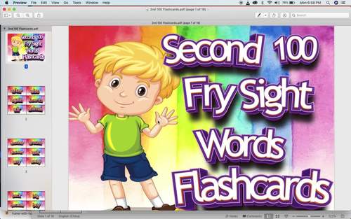 Sight Words Flashcards - Second 100 Fry Sight Words by Happy Teachers ...