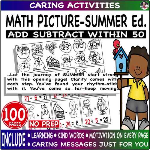 Add Subtract within 50 with pictures fact fluency Joy Solve Go Fact ...