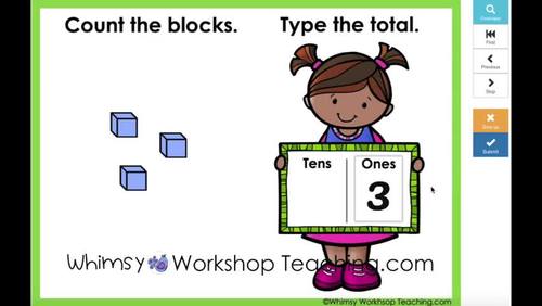 Boom Cards Math Place Value to 99 Base Ten Blocks 1 Distance Learning