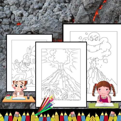 Volcano Coloring Pages I Natural Disasters Coloring Pages - Printable ...