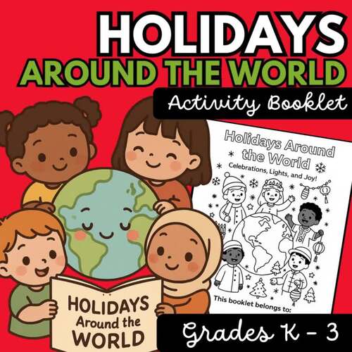 Holidays Around the World Worksheets | Christmas Hanukkah Holidays ...