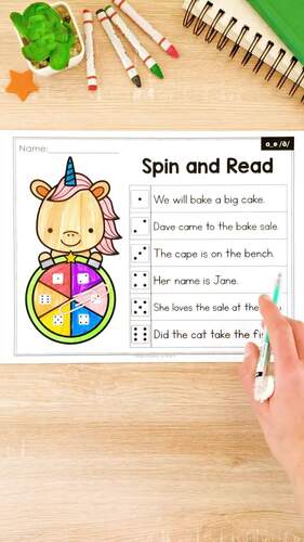 Roll and Read Decodable Sentences Words Science of Reading The WordWork ...