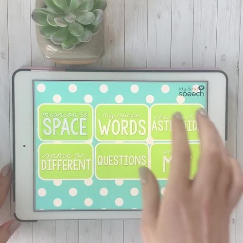 Space NO PRINT Language Unit (Distance Learning) by Itty Bitty Speech
