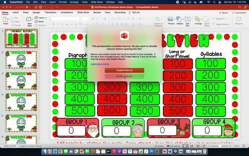1st Grade Phonics Christmas Themed Review | Game Show | Test Prep | NO PREP