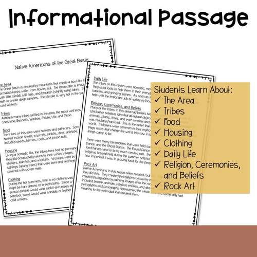 Native Americans of the Great Basin Region - 5th Grade Native Americans