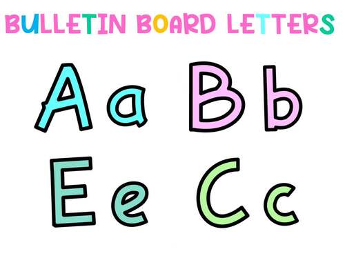 Printable Bright Bulletin Board Large Alphabet Letters, Colorful ...