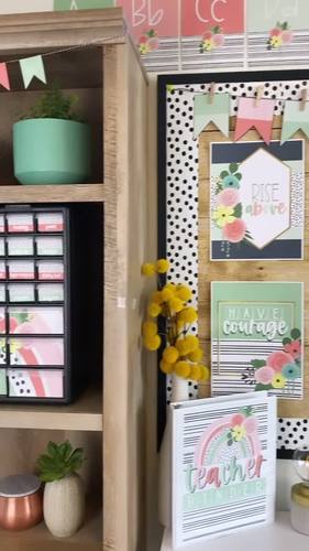 Boho Rainbow Flowers Classroom Decor Bundle by Ashley McKenzie | TPT