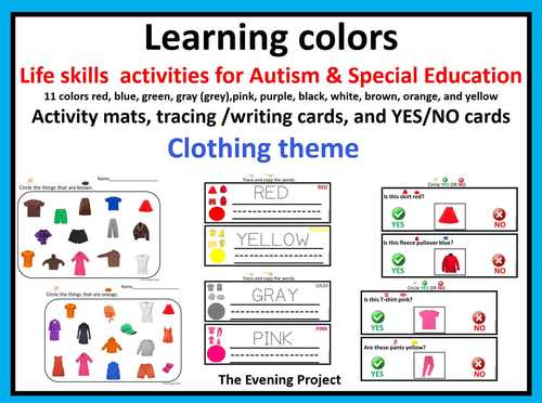 Learning colors for Autism & Special Education, Speech therapy ...