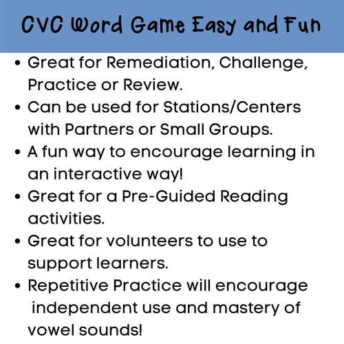 Phonics CVC Words Activity Seasonal Games BUNDLE by Sunshine and Lollipops