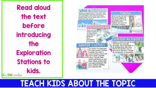 Winter Preschool Exploration Stations, PreK Snow Activities, Worksheets ...