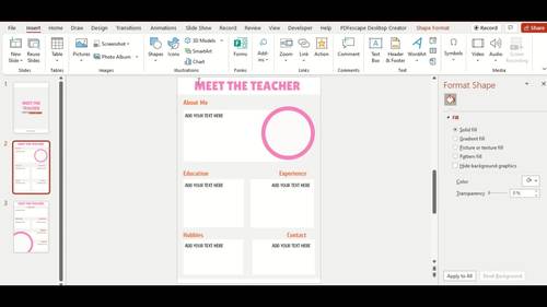 Back to School Meet the Teacher | Editable Template for PowerPoint