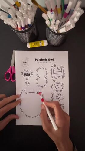 Patriotic Owl Craft: 4th of July, Memorial Day, Presidents Day ...