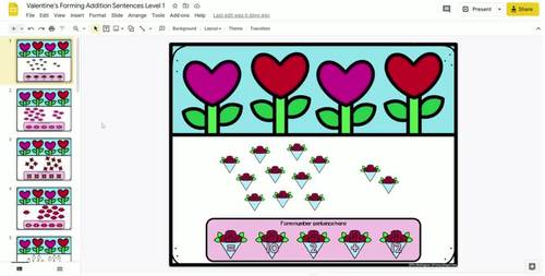 Valentine's Day Addition and Subtraction within 20 | Digital Math Games