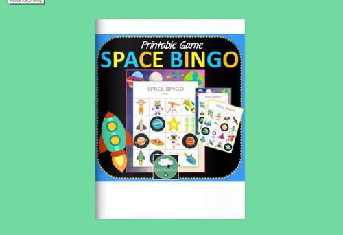 SPACE BINGO GAME Two Designs plus Digital Options by Tea4Teacher
