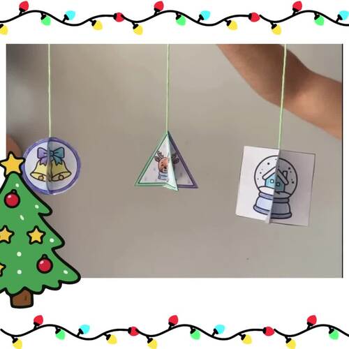 3-D Holiday Ornament Craft *Editable File Included | TPT