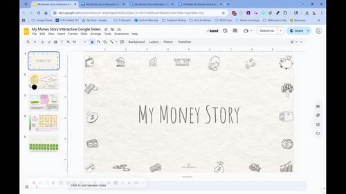 My Money Story | 2-part Interactive Reflection Activity | Start of Course