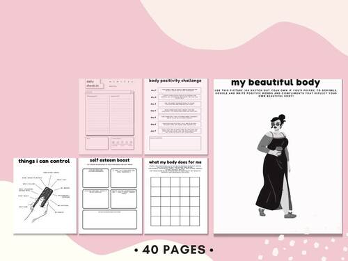 Body Image Workbook, Body Positivity, Confidence, Self Esteem | TPT
