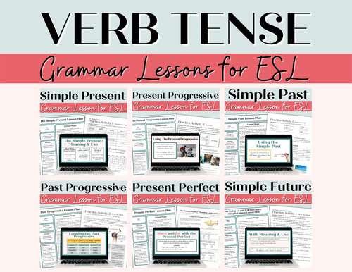 Adult ESL English Verb Tenses Grammar Lesson Plans, Worksheets & Activities