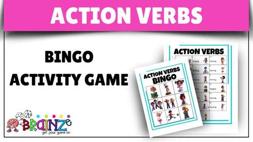 Action Verbs Bingo Game | Kindergarten & 2nd Grade Language Skills Review