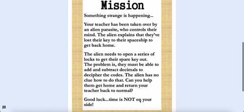 Adding & Subtracting Decimals Escape Room Game (Digital or Paper) 4th ...