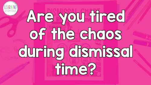 Dismissal Chart Brights Theme | Editable by Learning Inspired | TPT