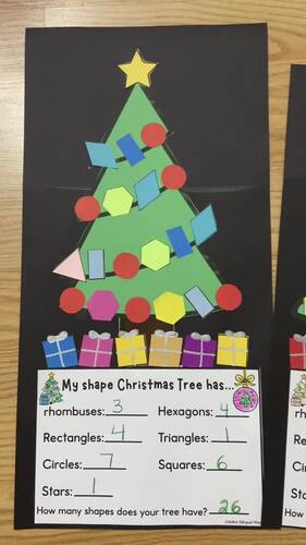 Shape Christmas Tree Craft Christmas Math by Creative Bilingual Minds