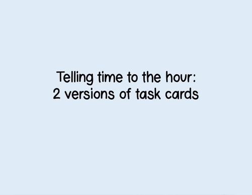 Penguin Telling Time to the Hour and Half Hour (Task Cards and ...